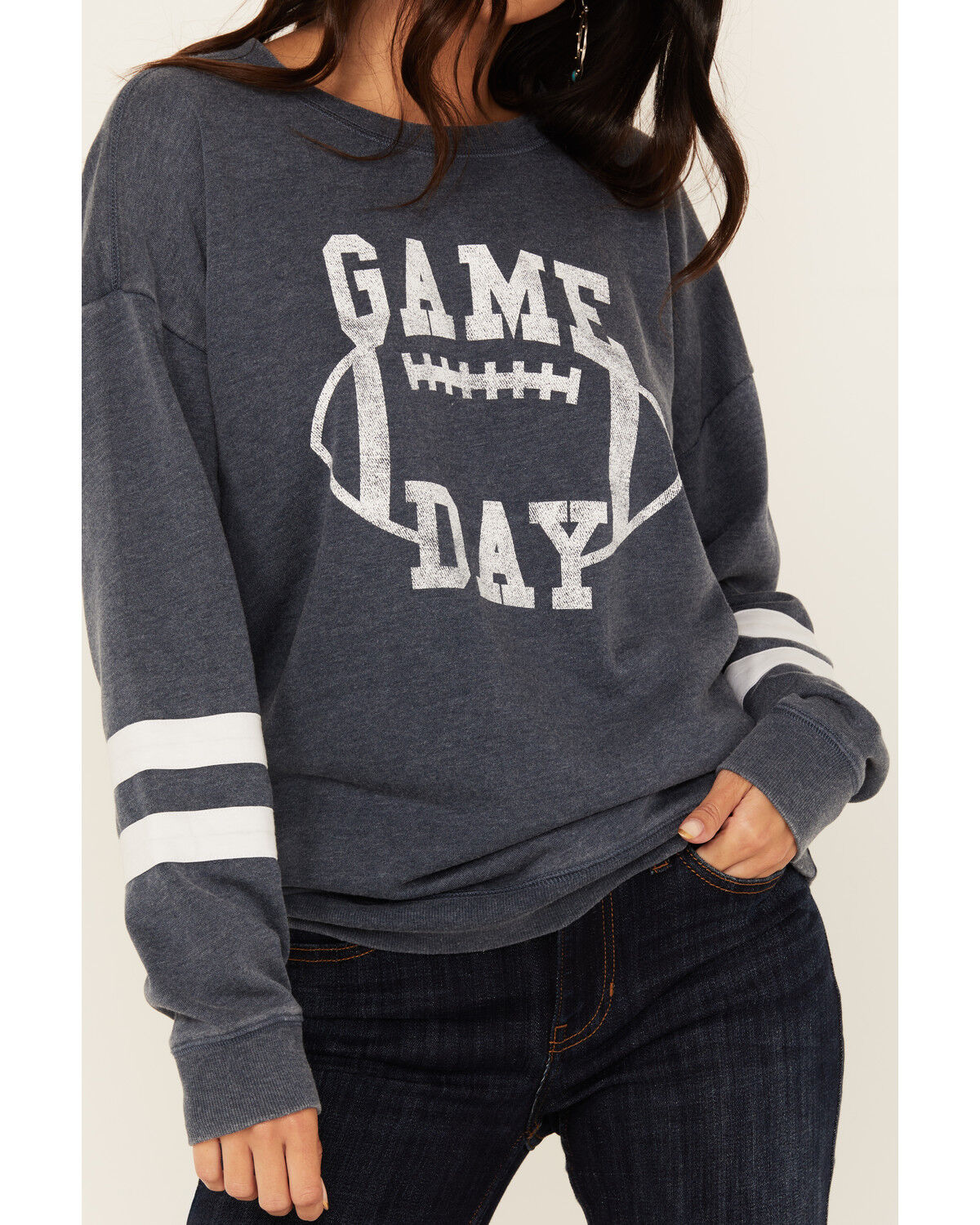 Blended Women's Game Day Graphic Sweatshirt, Blue