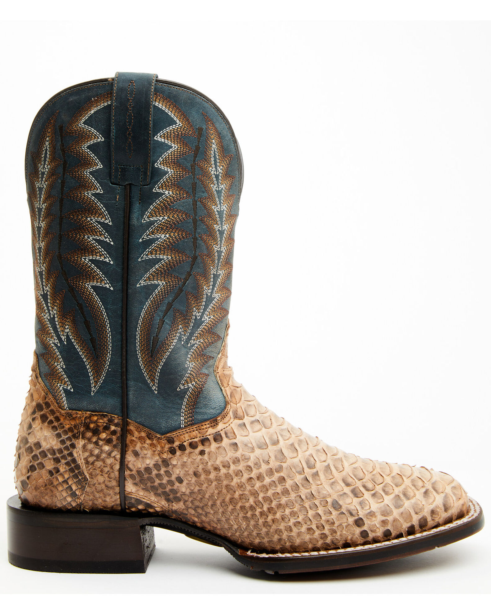 Dan Post Men's Templeton Exotic Snake Western Boots - Broad Square Toe, Tan