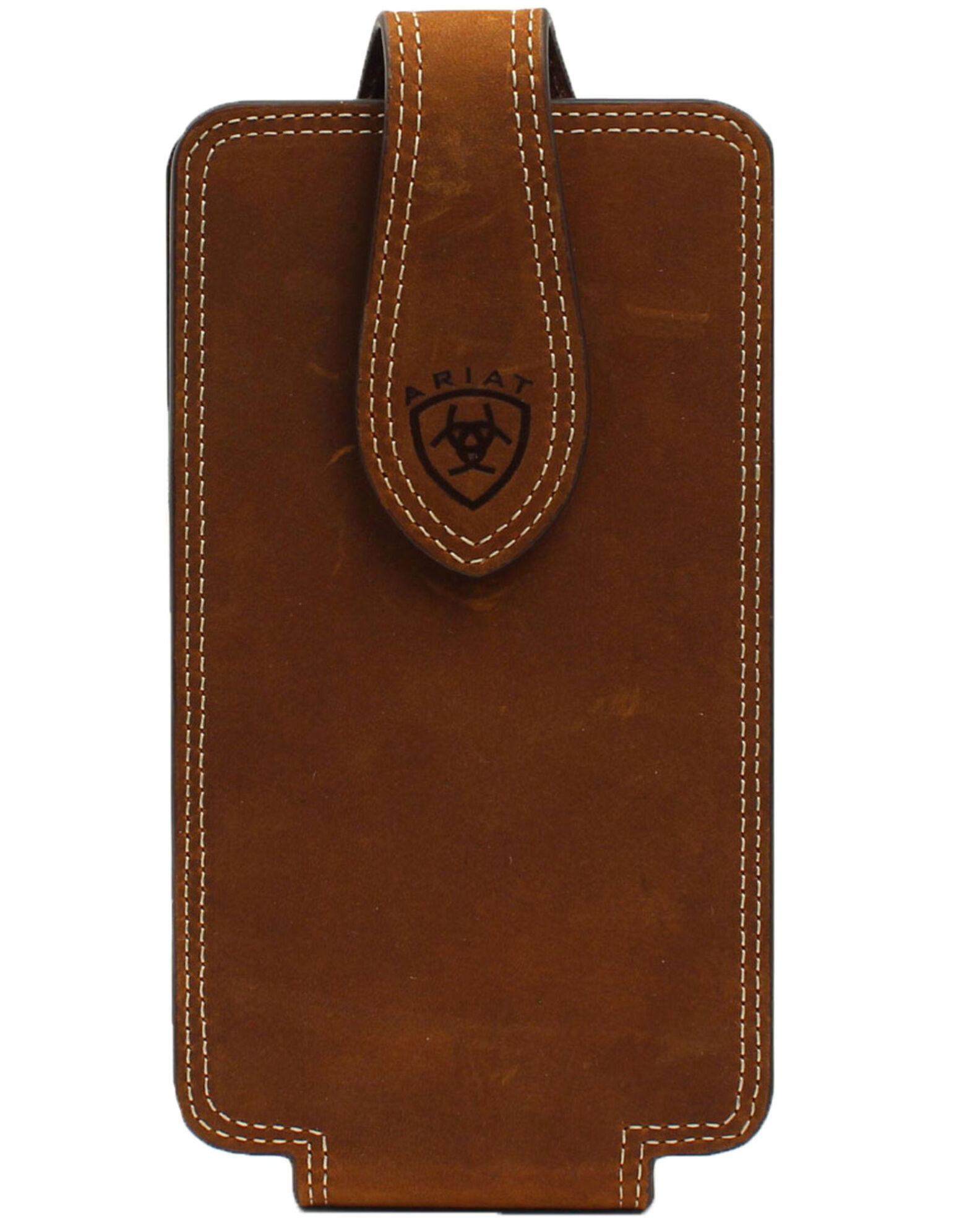 Ariat Men's Double-Stitched Cell Phone Case, Brown