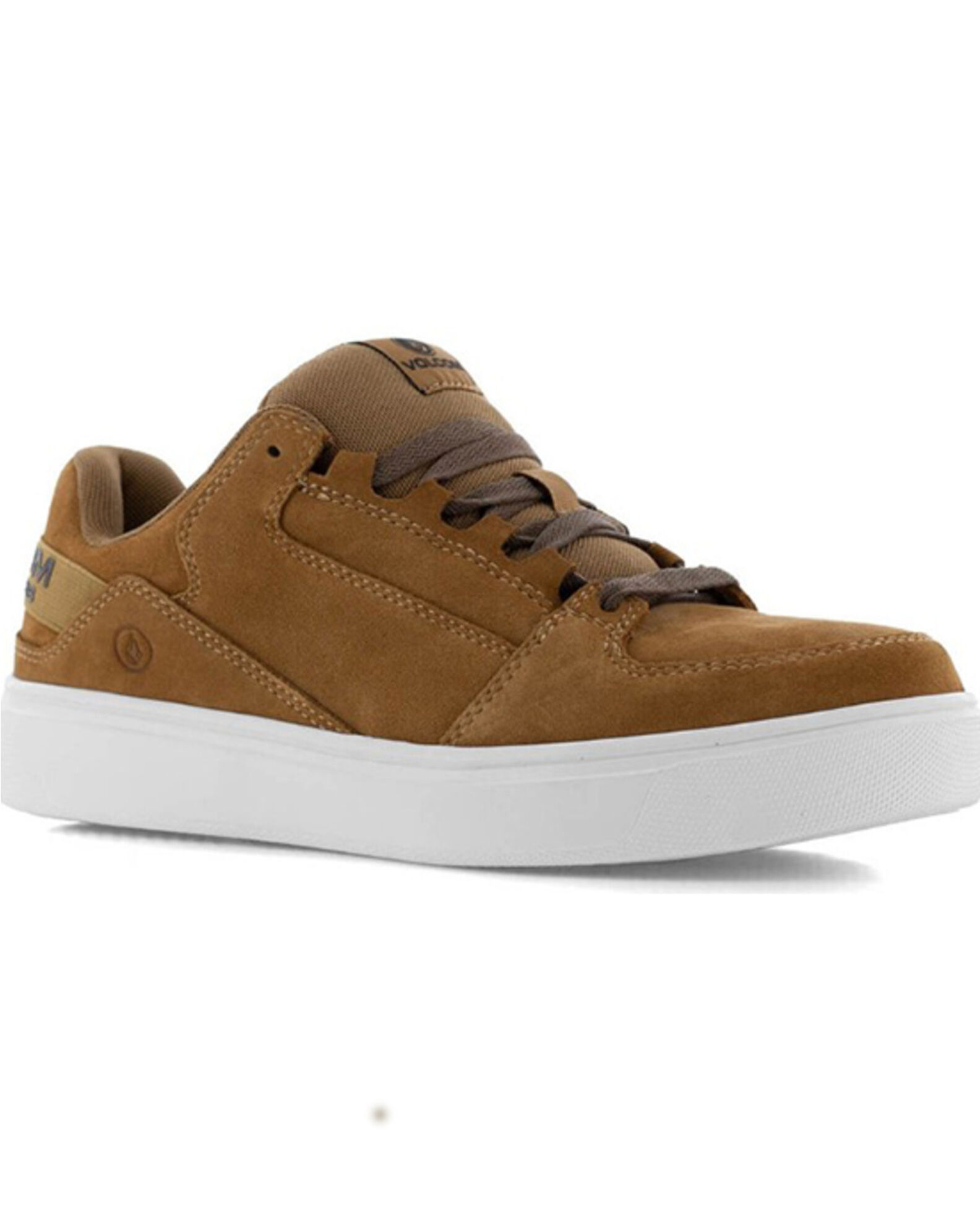 Volcom Men's Evolve Skate Inspired Work Shoes - Composite Toe, Rust Copper