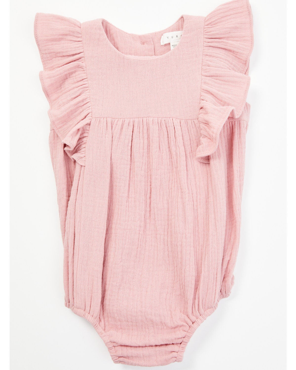 Image #1 - Yura Infant Girls' Ruffle Onesie, Pink, hi-res