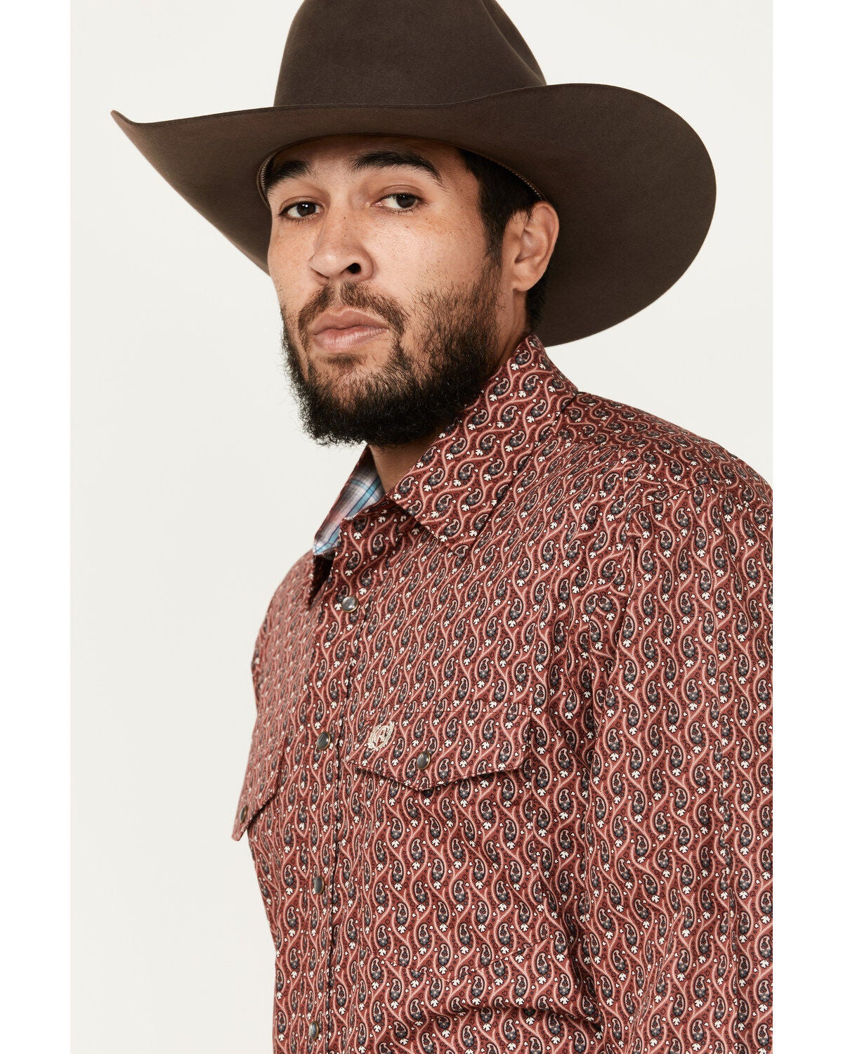 Product Name: Panhandle Men's Select Paisley Print Long Sleeve Snap ...