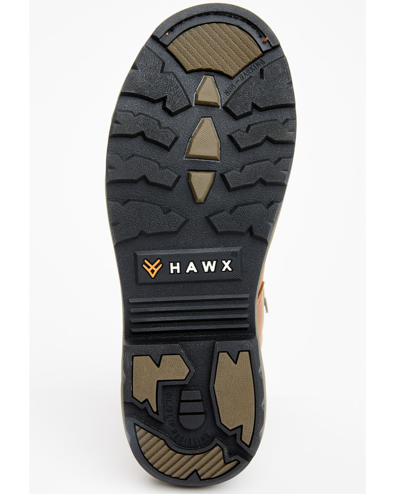 Hawx Mens Crew Chief External Met Guard Work Boots Composite Toe Brown