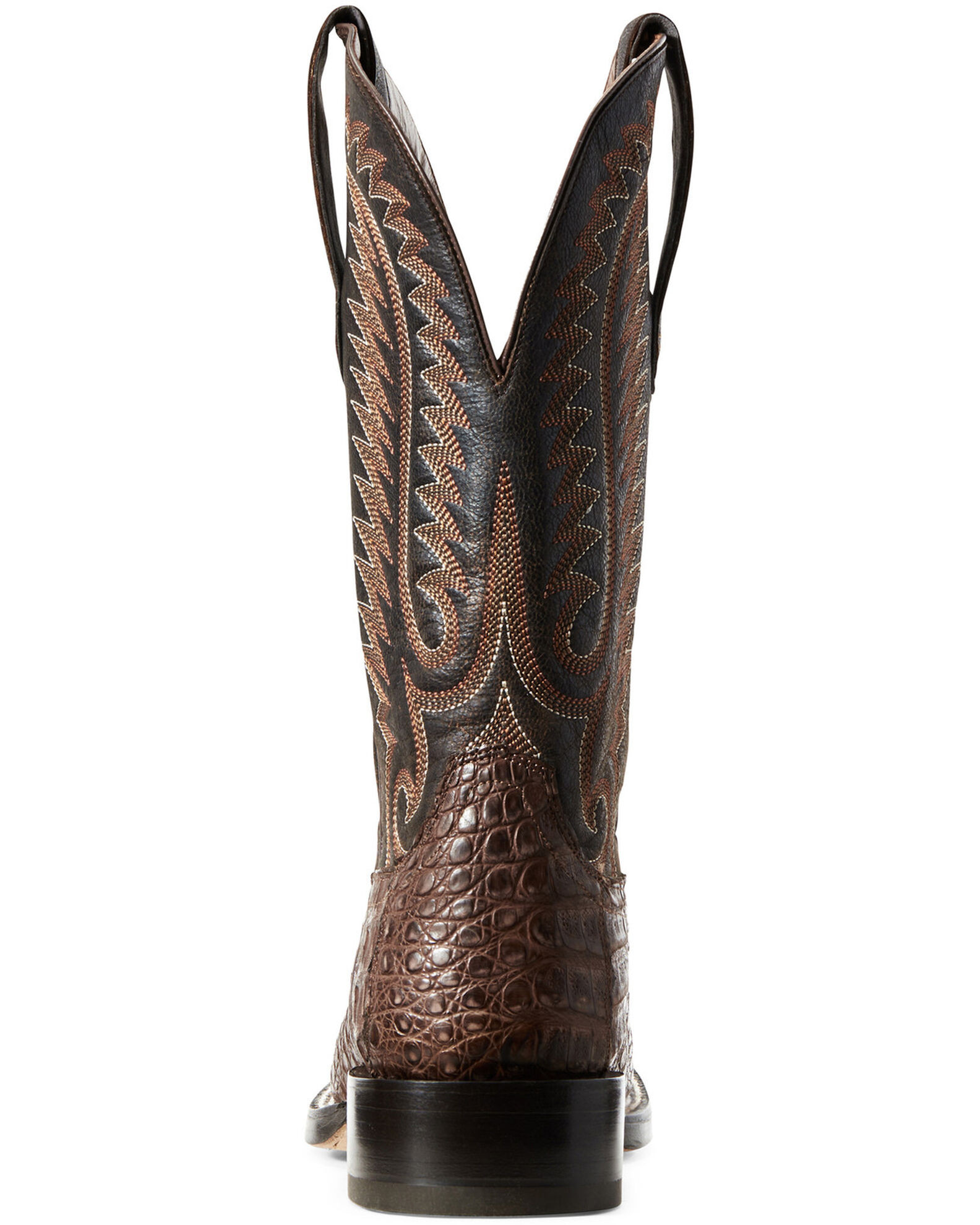 Ariat Men's Chocolate Caiman Belly Western Boots - Wide Square Toe,