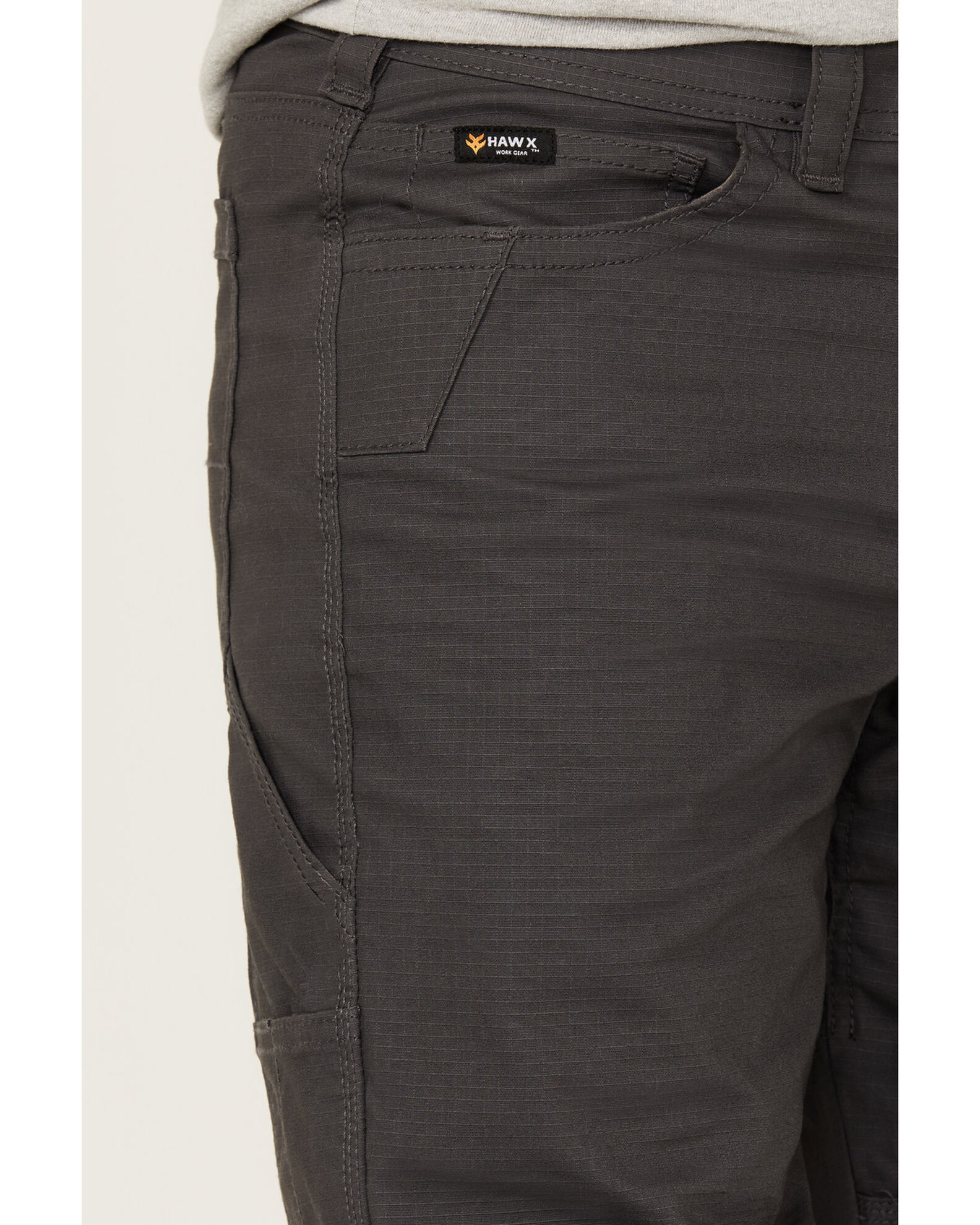 Hawx Mens Double Front Ripstop Xtreme Pants Charcoal