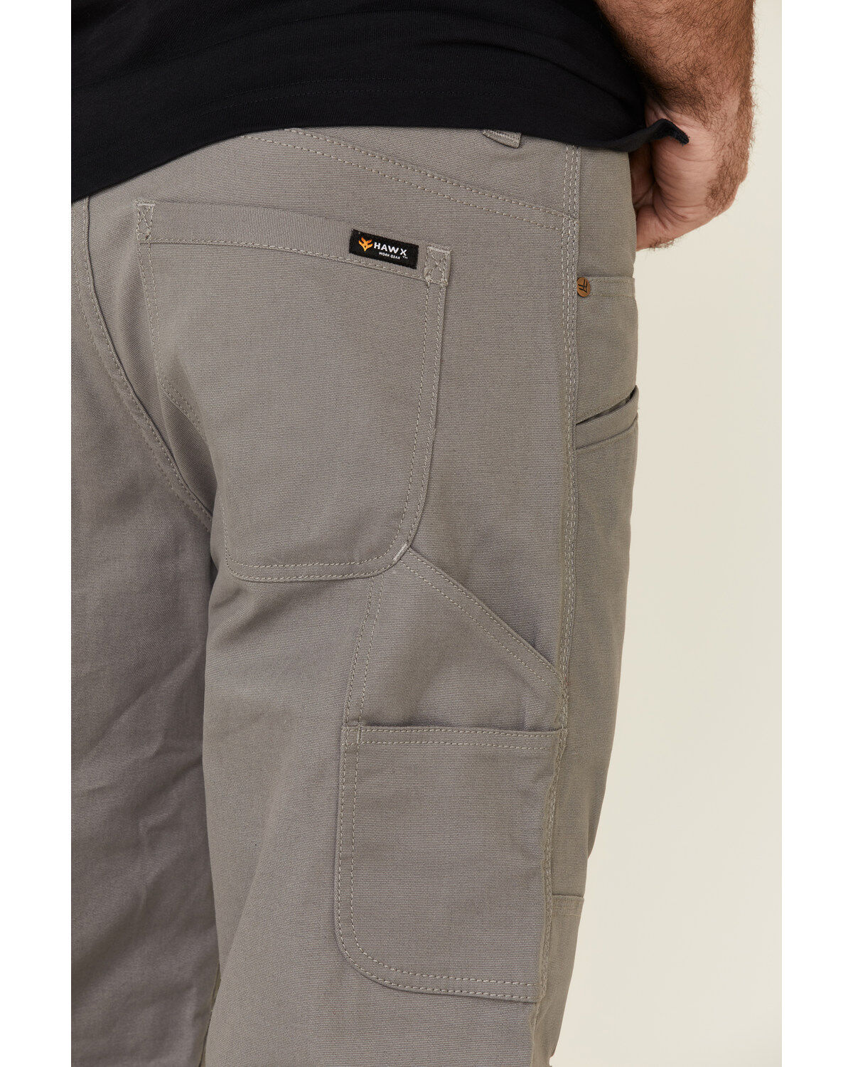 Hawx Men's Steel Stretch Canvas Work Pants, Olive