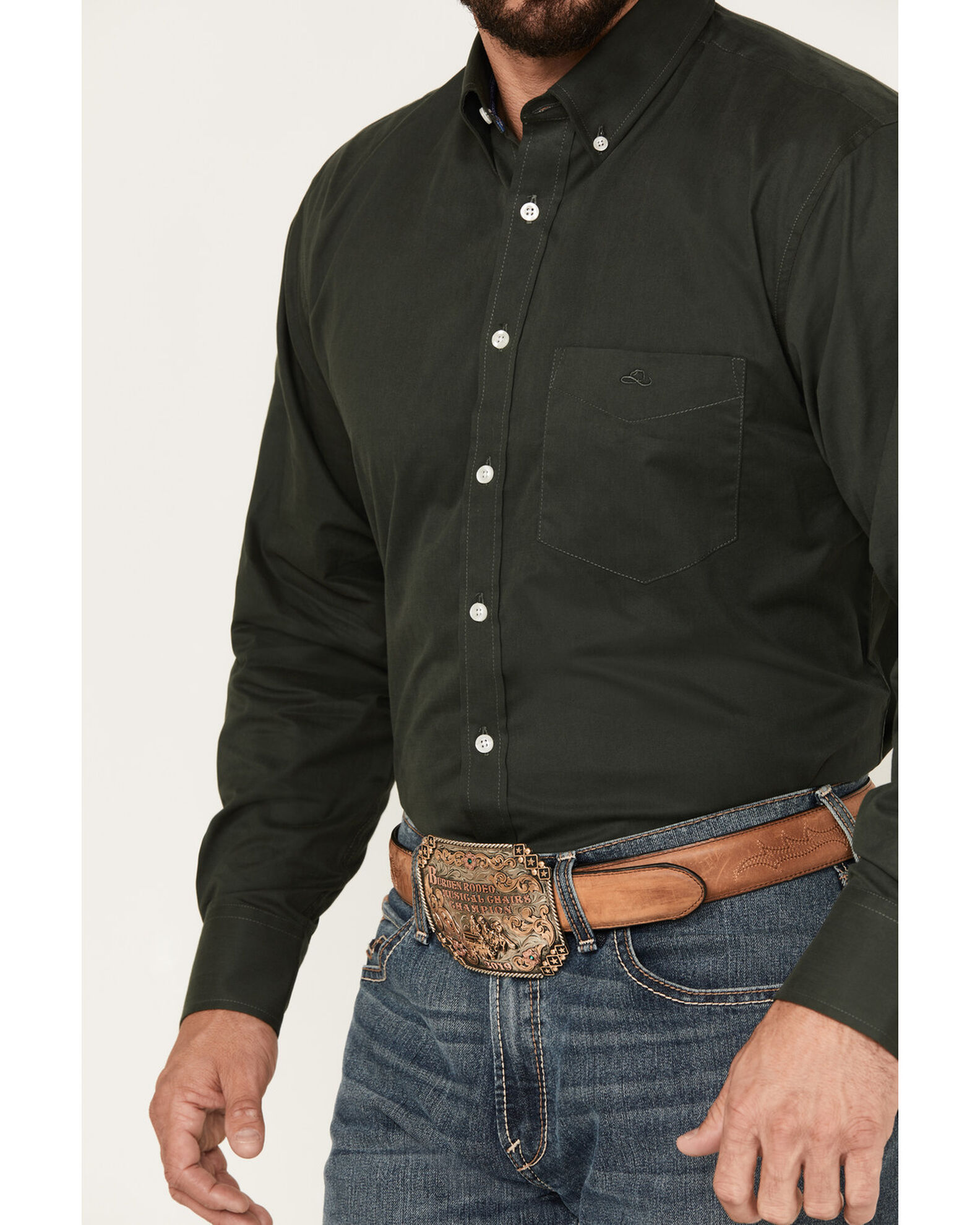 Product Name Resistol Mens Maddox Solid Long Sleeve Button Down