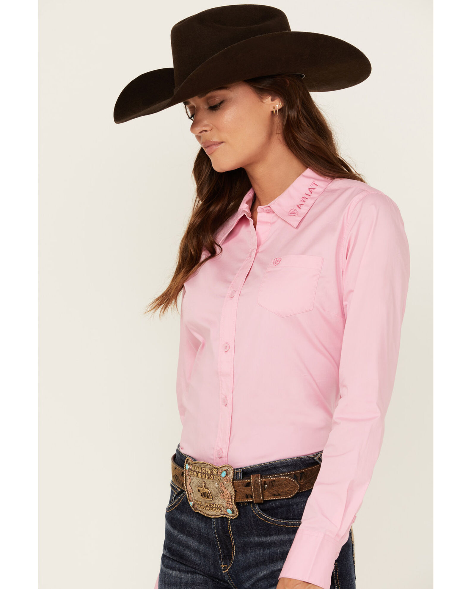 Product Name Ariat Womens Real Team Kirby Long Sleeve Button Down