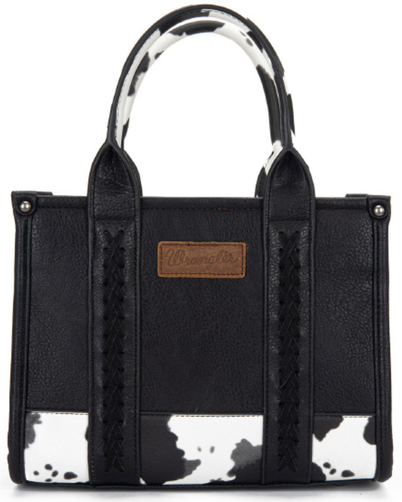 Wrangler Women's Whipstitch Patchwork Crossbody Bag, Black