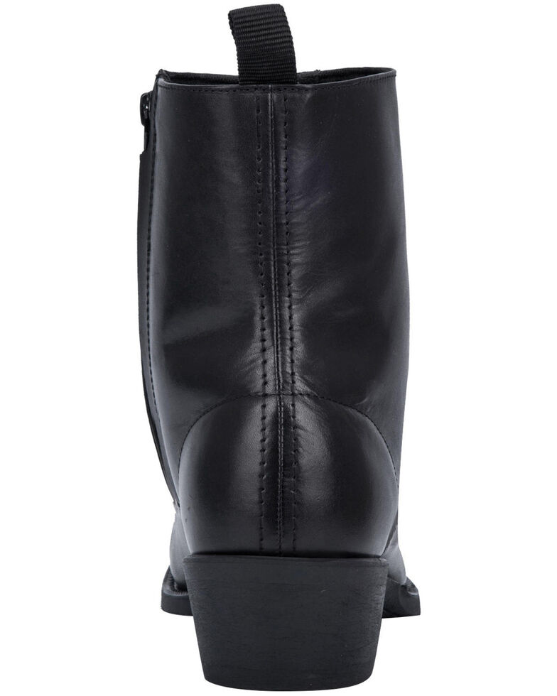Laredo Mens Antique Black Side Zipper Western Boots Round Toe Boot