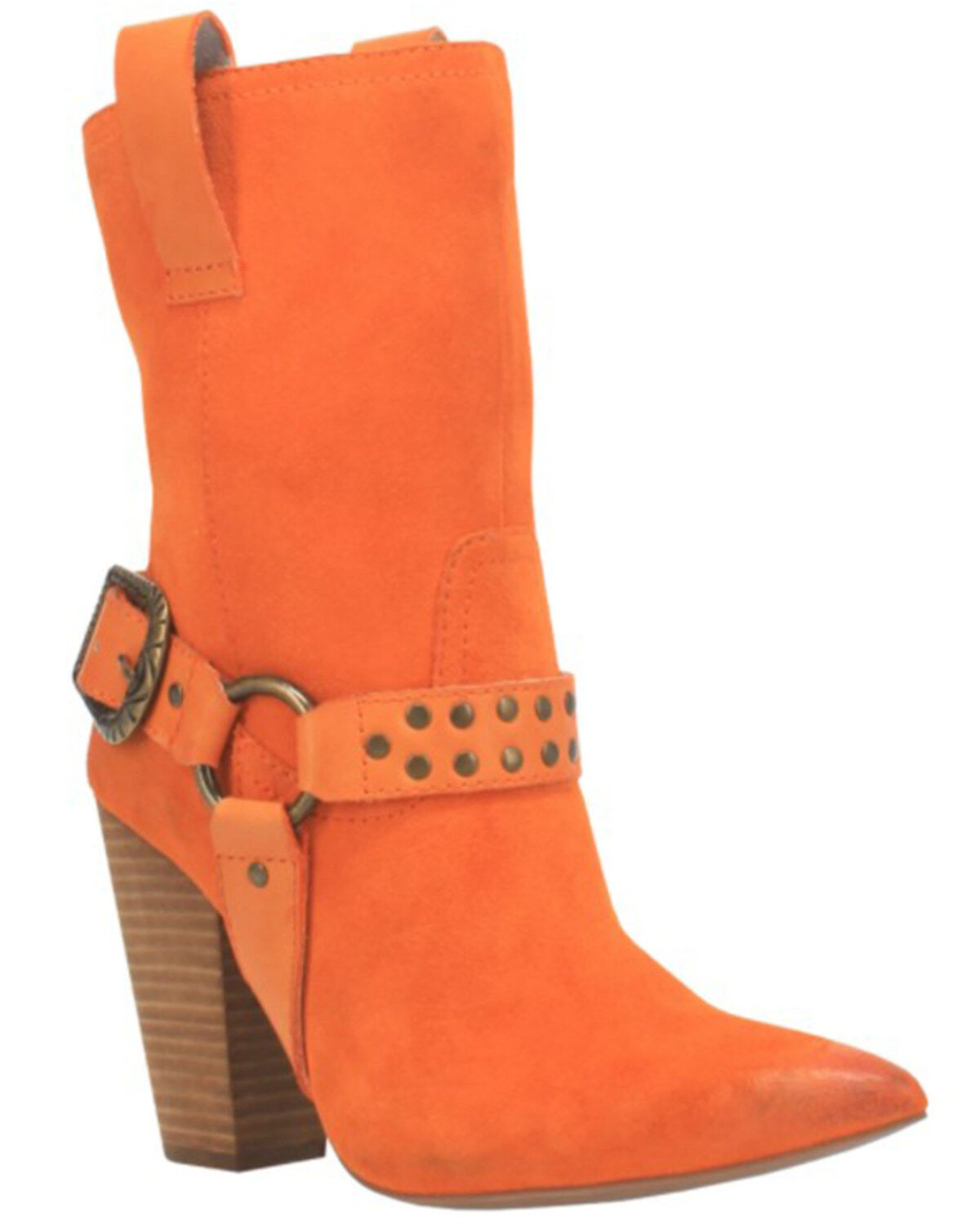 Dingo Women's Orange Dancing Queen Fashion Booties - Pointed Toe,