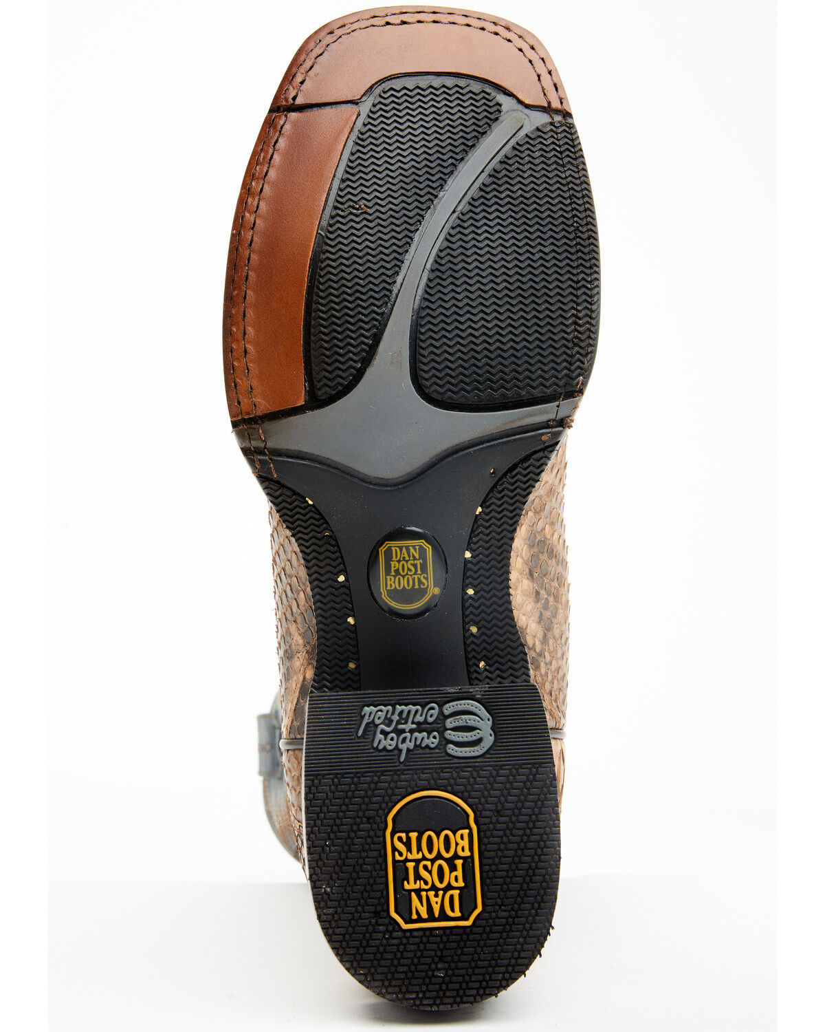 Dan Post Men's Templeton Exotic Snake Western Boots - Broad Square Toe, Tan