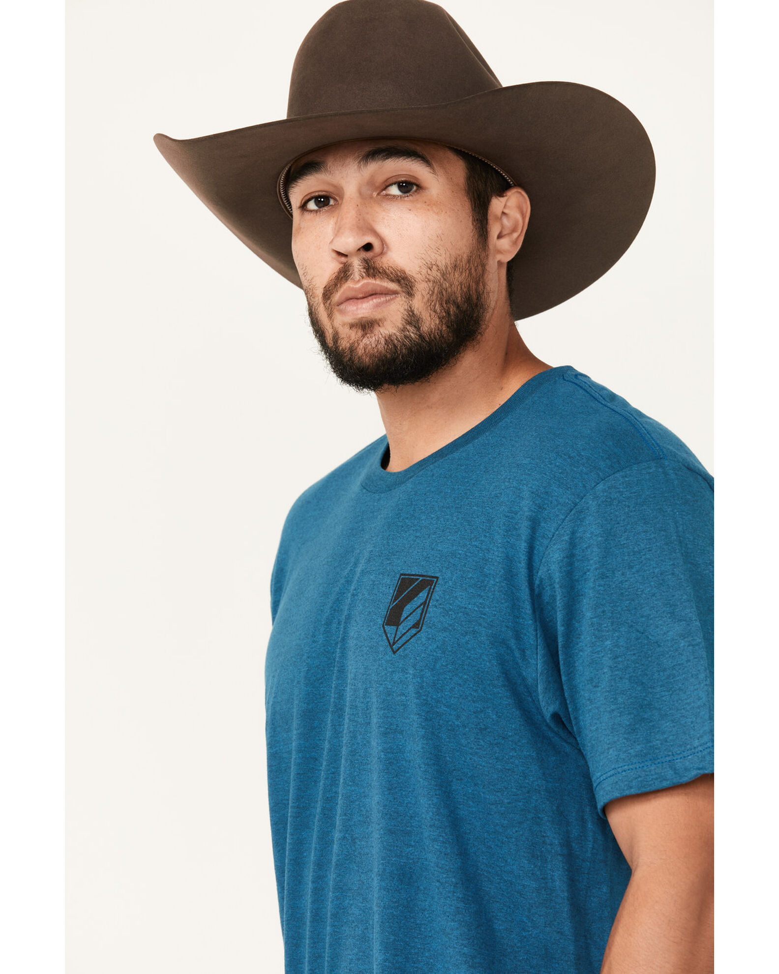 RANK 45® Men's Logo Short Sleeve Graphic T-Shirt, Medium Blue