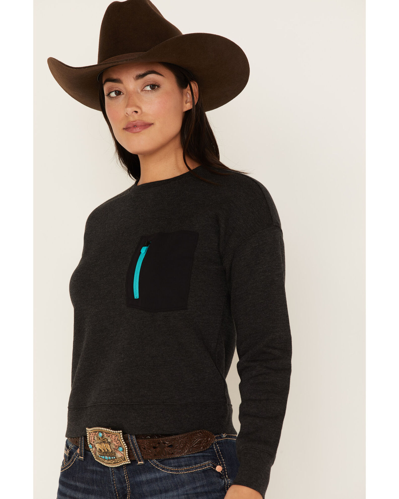 RANK 45® Women's Logo Sweatshirt, Black