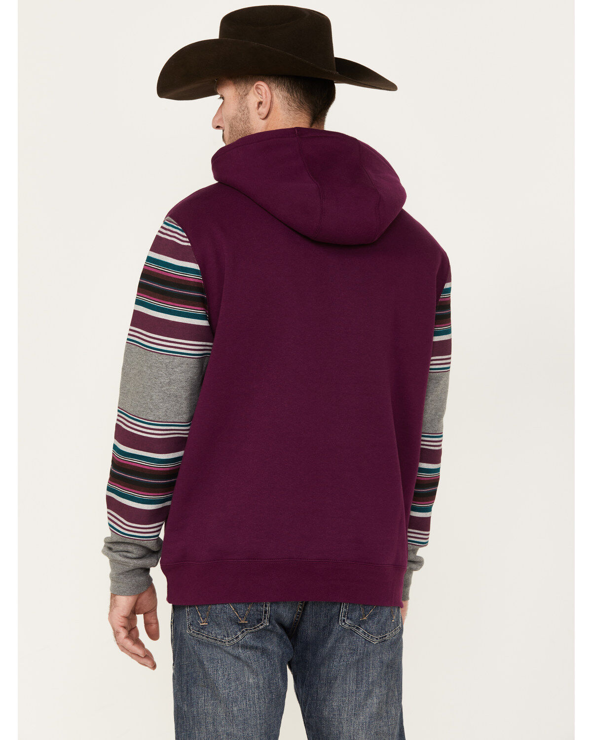 RANK 45 Renegade Striped Sleeve Hooded Sweatshirt | Boot Barn