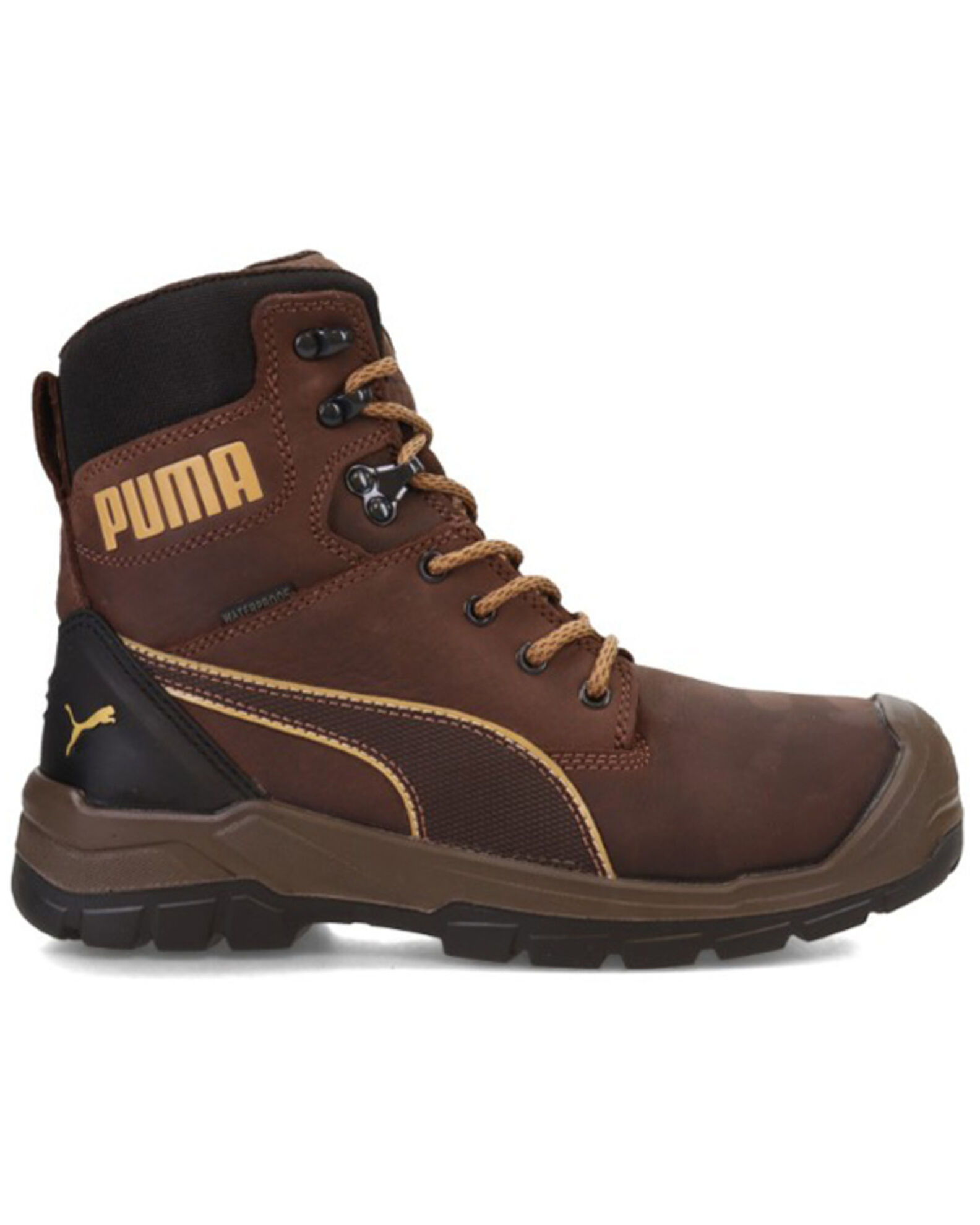 Puma Safety Men's Conquest CTX High Waterproof Work Boots - Soft Toe, Brown