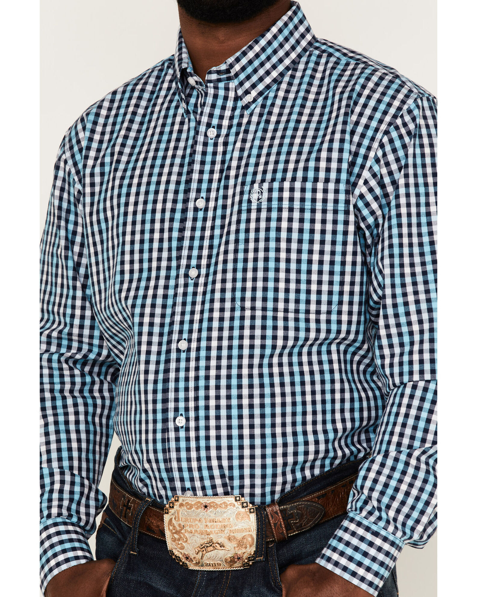 Product Name Panhandle Select Mens Check Plaid Print Long Sleeve