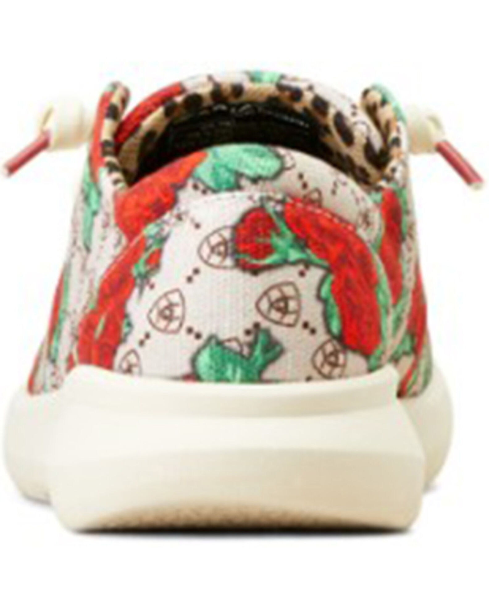Ariat Womens Hilo Rose Logo Print Casual Shoes Moc Toe Brown