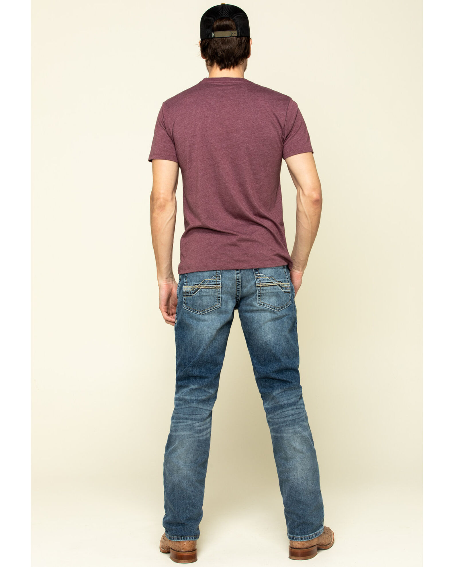 Ariat Mens M4 Dakota Low Stretch Stackable Slim Straight Jeans Blue