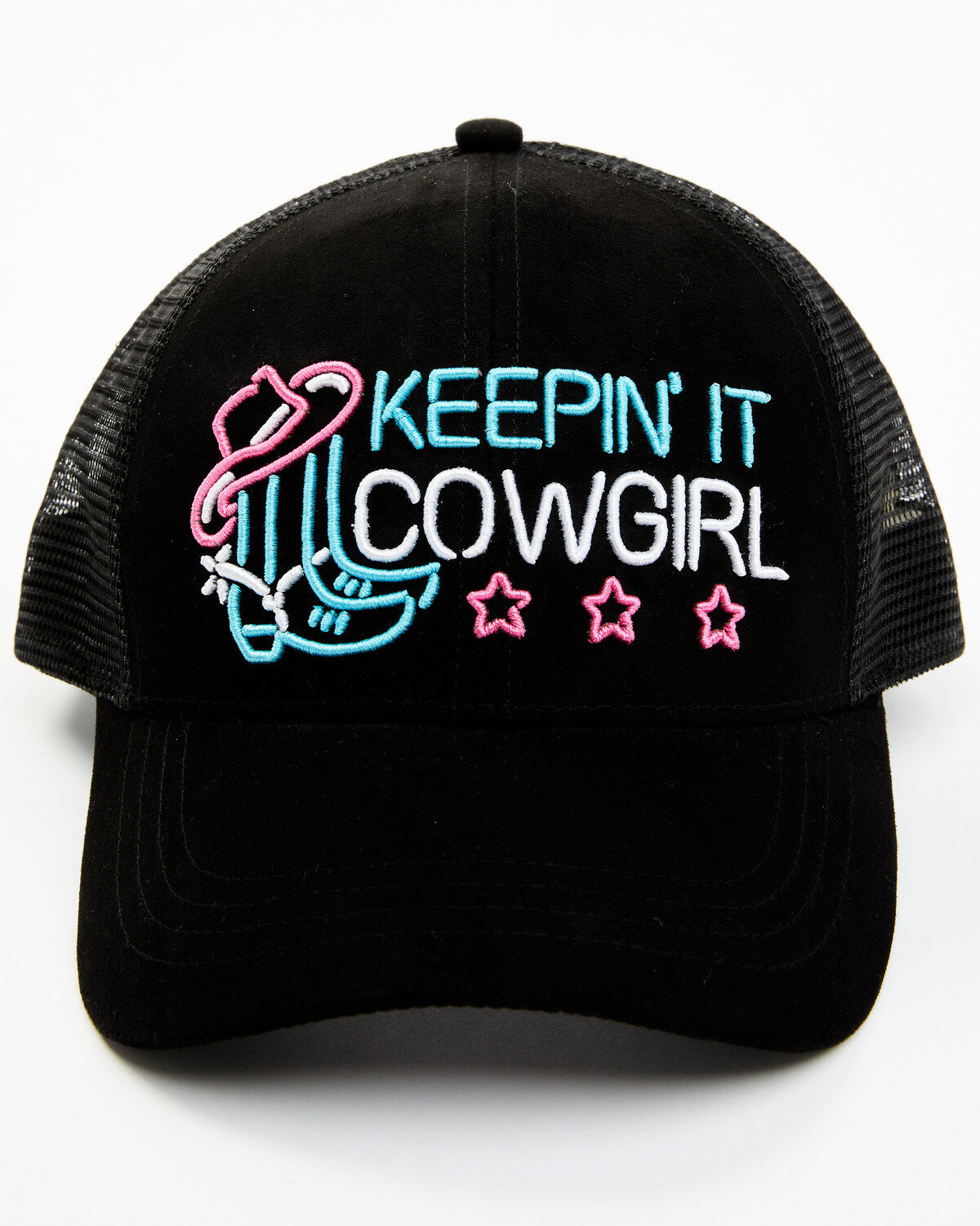 Idyllwind Women's Keepin' It Cowgirl Neon Baseball Cap, Black