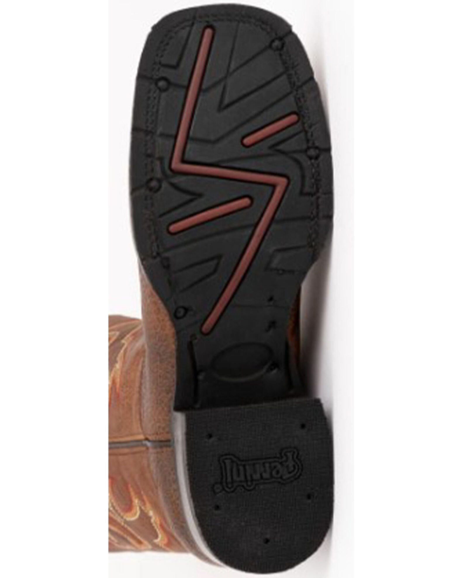 Ferrini Mens Toro Western Performance Boots Square Toe Brandy Brown
