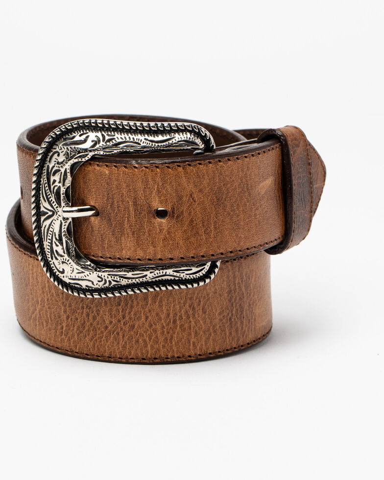 Cody James Mens Crazy Brown Billet Leather Buckle Belt Boot Barn