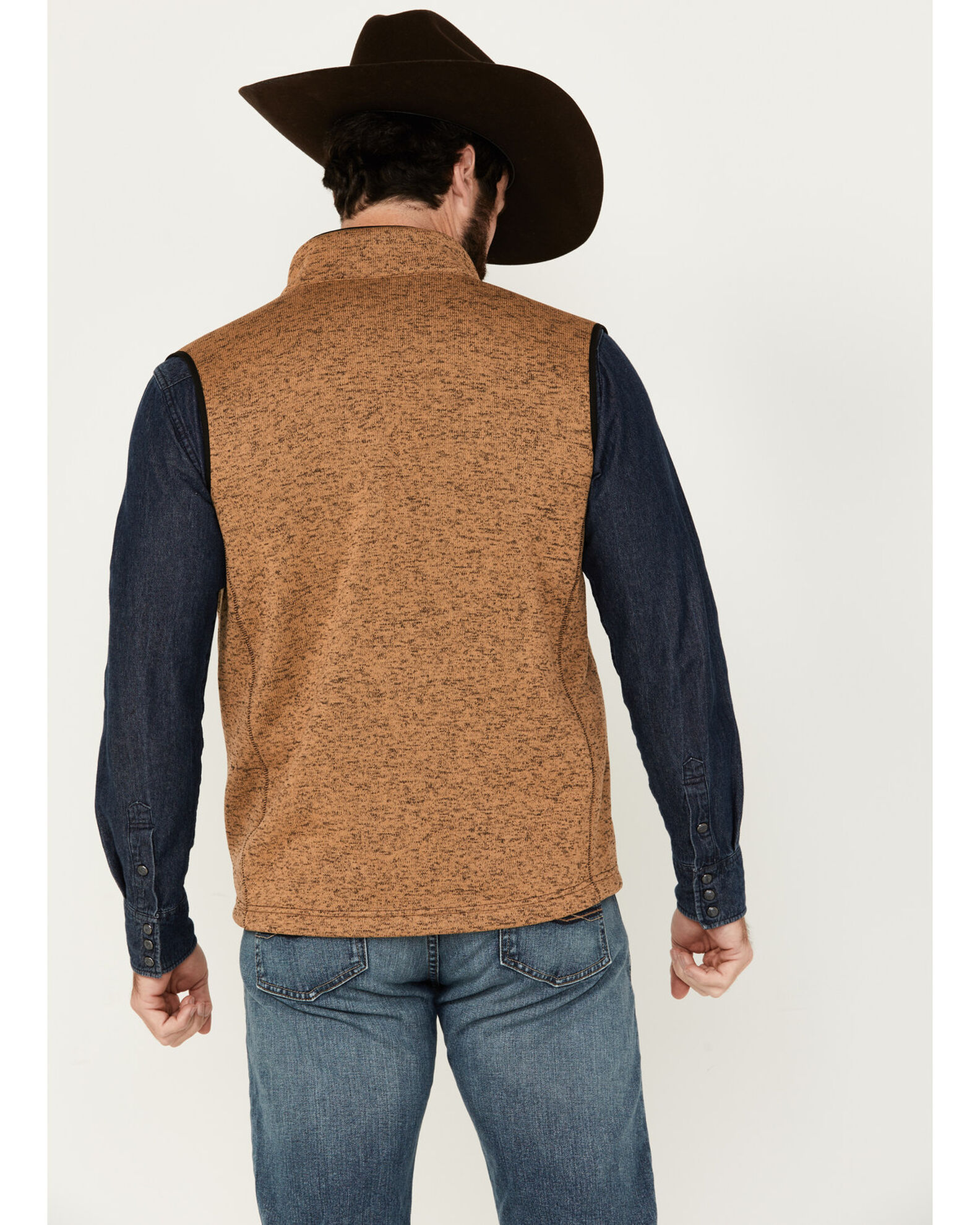 Cowboy Hardware Men's Speckle Knit Vest, Tan