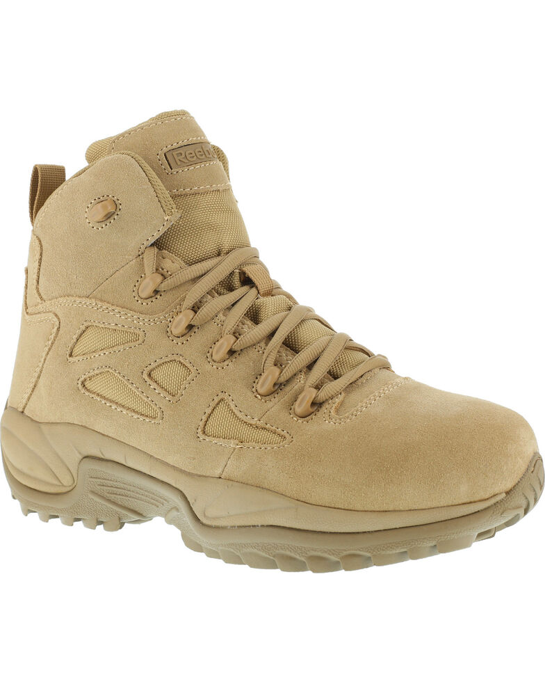 Reebok Men's Stealth 6" Lace-Up Side Zip Work Boots - Soft Toe | Boot Barn