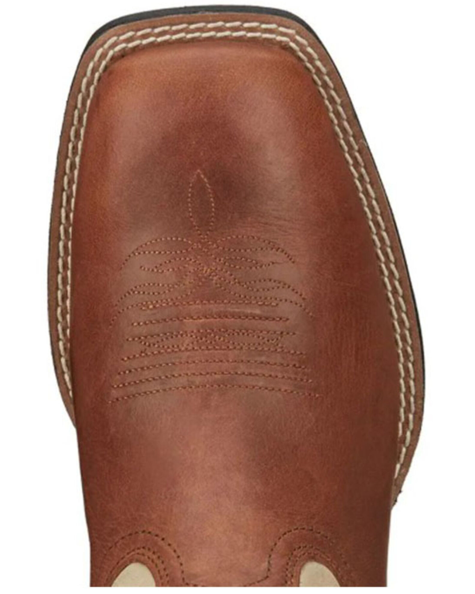 Justin Mens Canter Performance Western Boots Broad Square Toe Brown