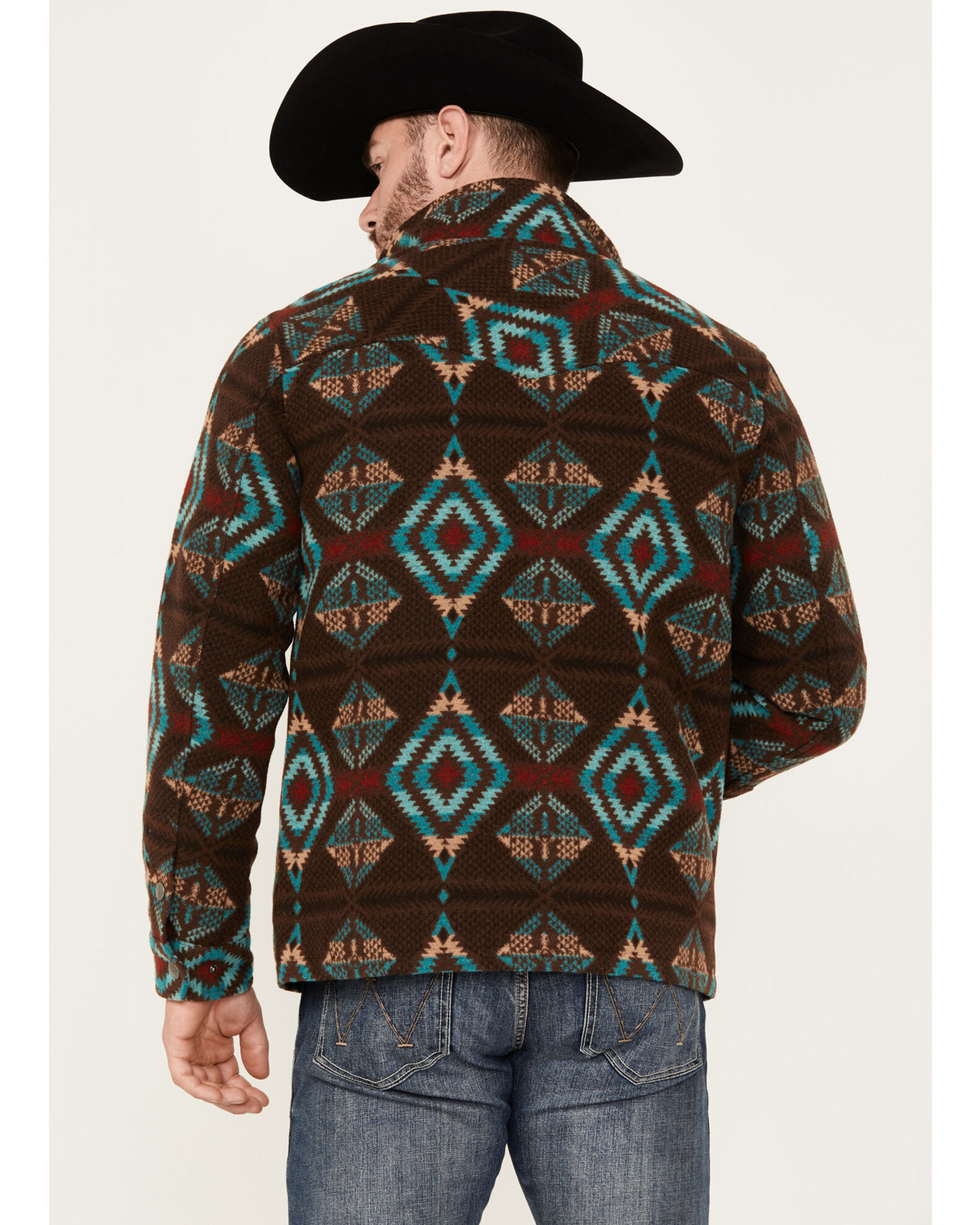 Powder River Outfitters by Panhandle Men's Wool Multicolor Zip Snap ...