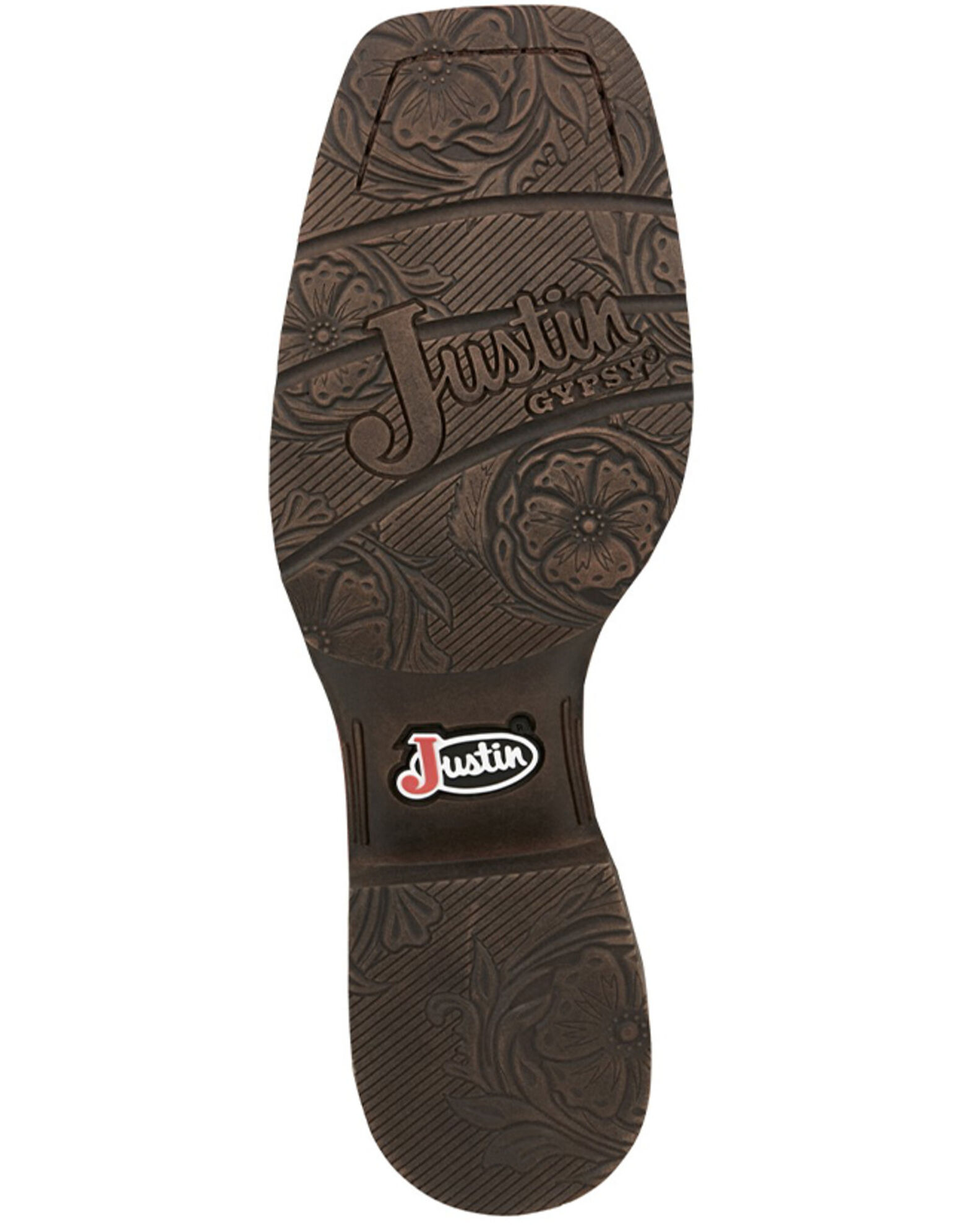 Justin Womens Western Boots Broad Square Toe Brown