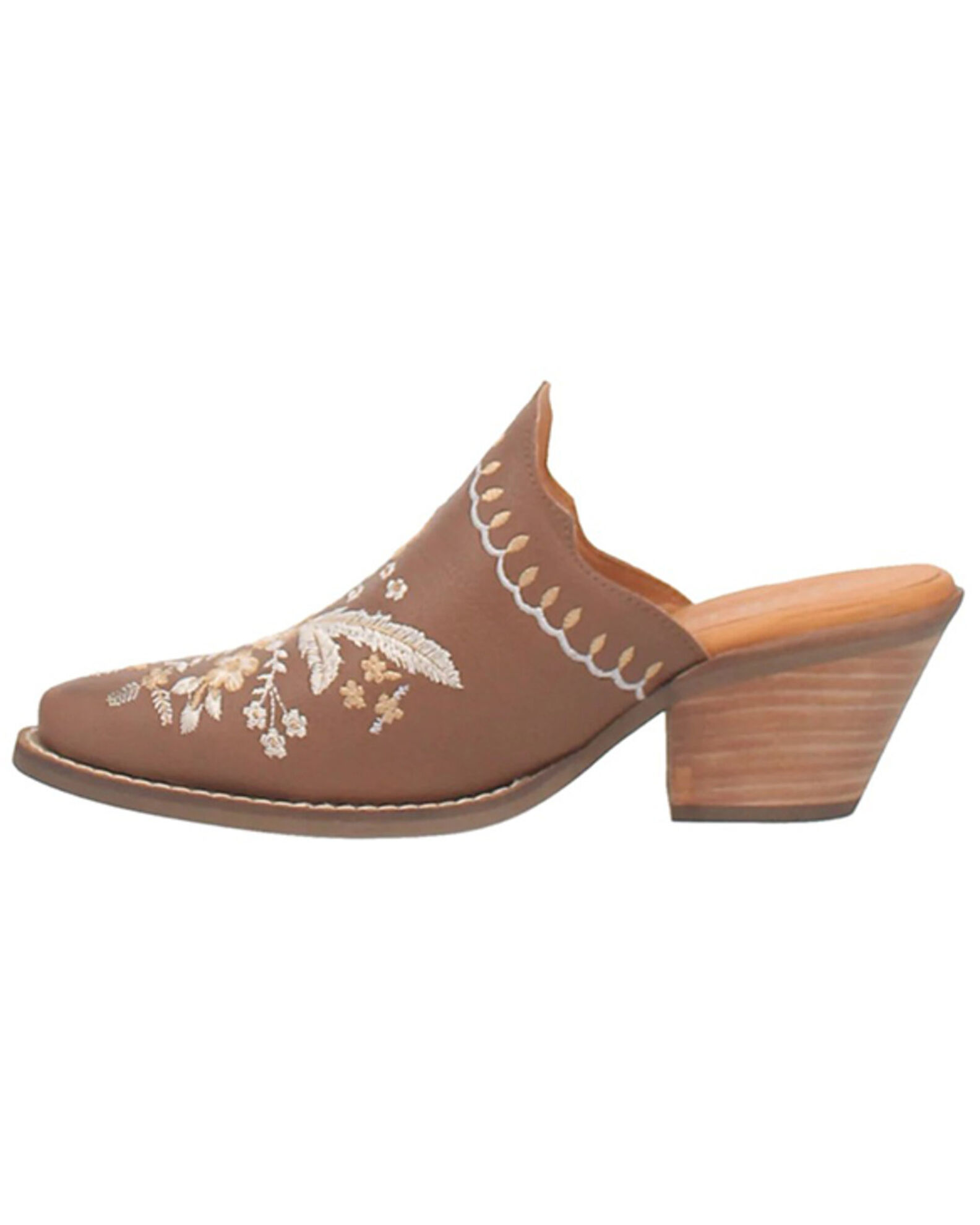 Laredo Womens Wildflower Mules Snip Toe Brown