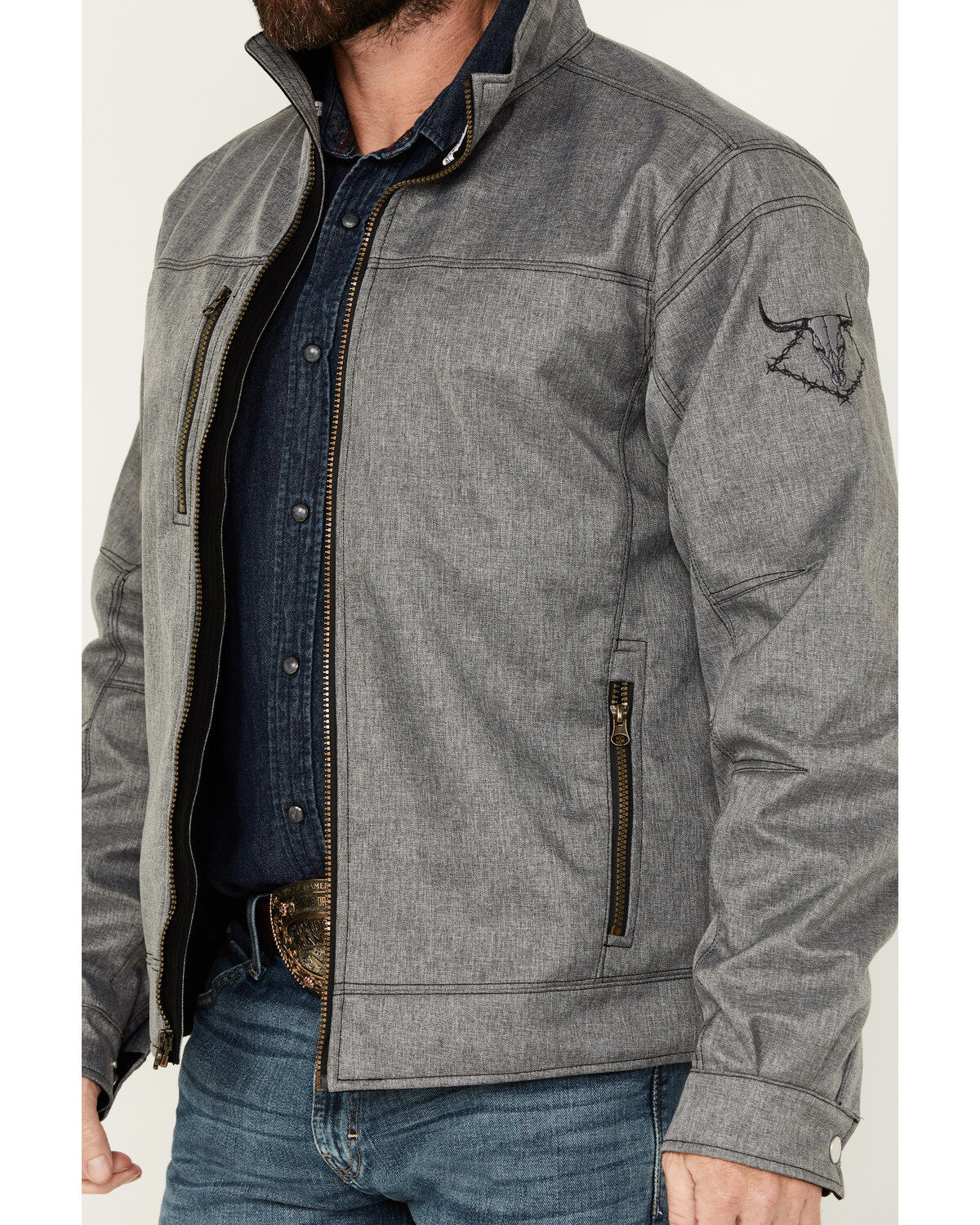 Cowboy Hardware Men's Woodsman Tech Jacket, Grey