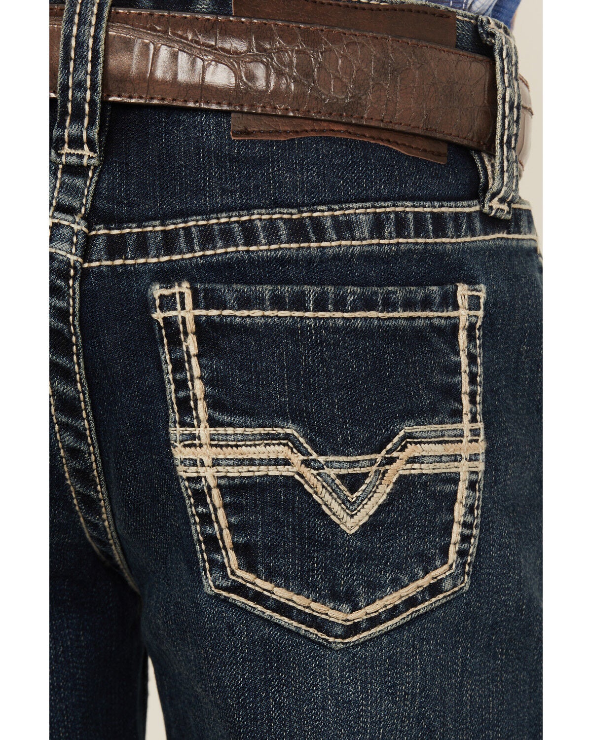Rock & Roll Denim Boys' Dark Wash Raised Denim Bootcut Jeans,