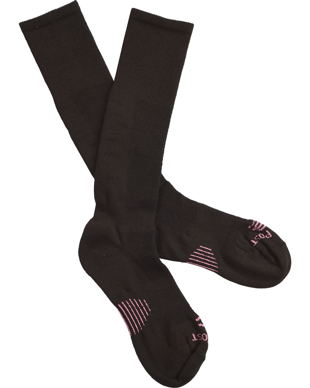 Dan Post Women's Cowgirl Certified Sleek Thin Socks - Black, Black