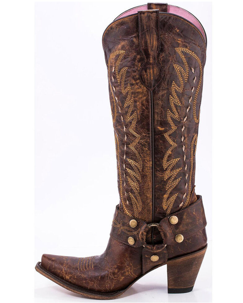 Junk Gypsy By Lane Womens Vagabond Harness Western Boots Snip Toe