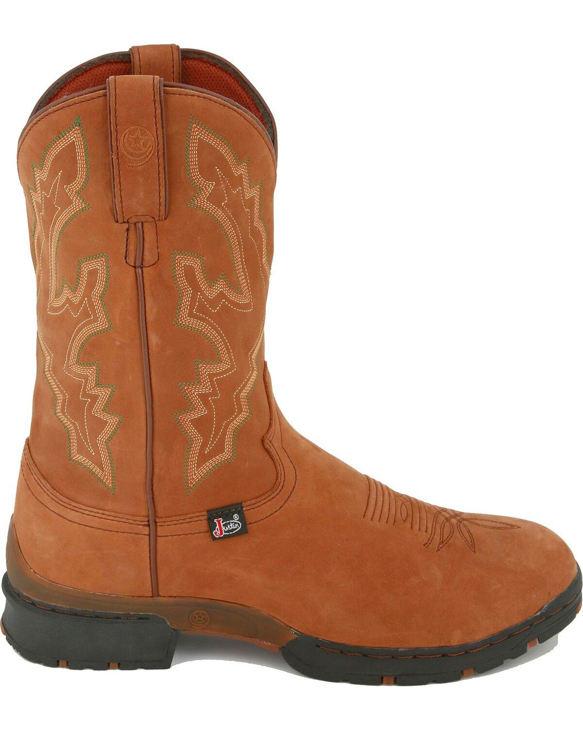 Justin Men's George Strait Twang Waterproof Cowboy Work Boots - Round Toe,