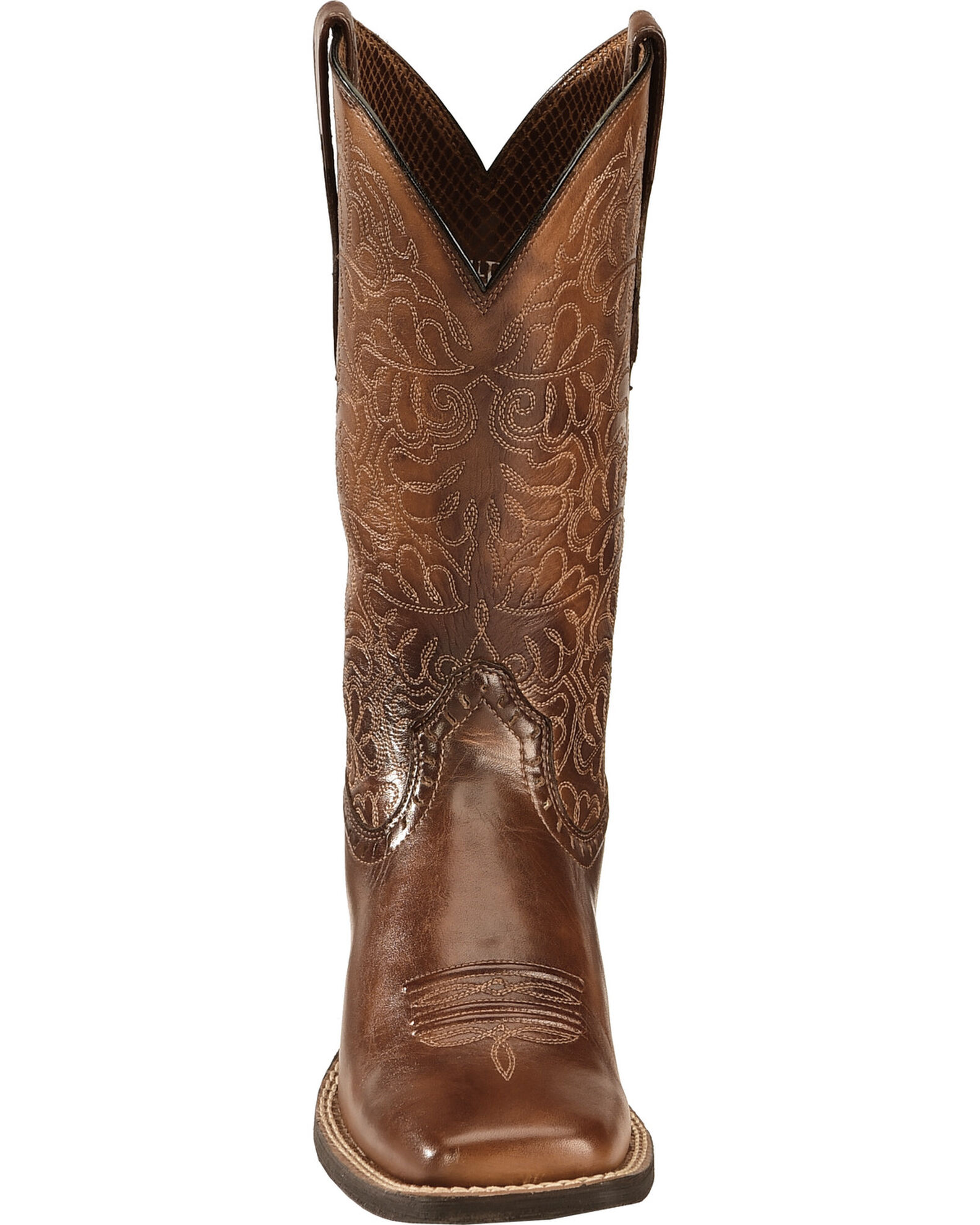 Ariat Women's Rich Brown Round Up Remuda Western Boots - Square Toe ...