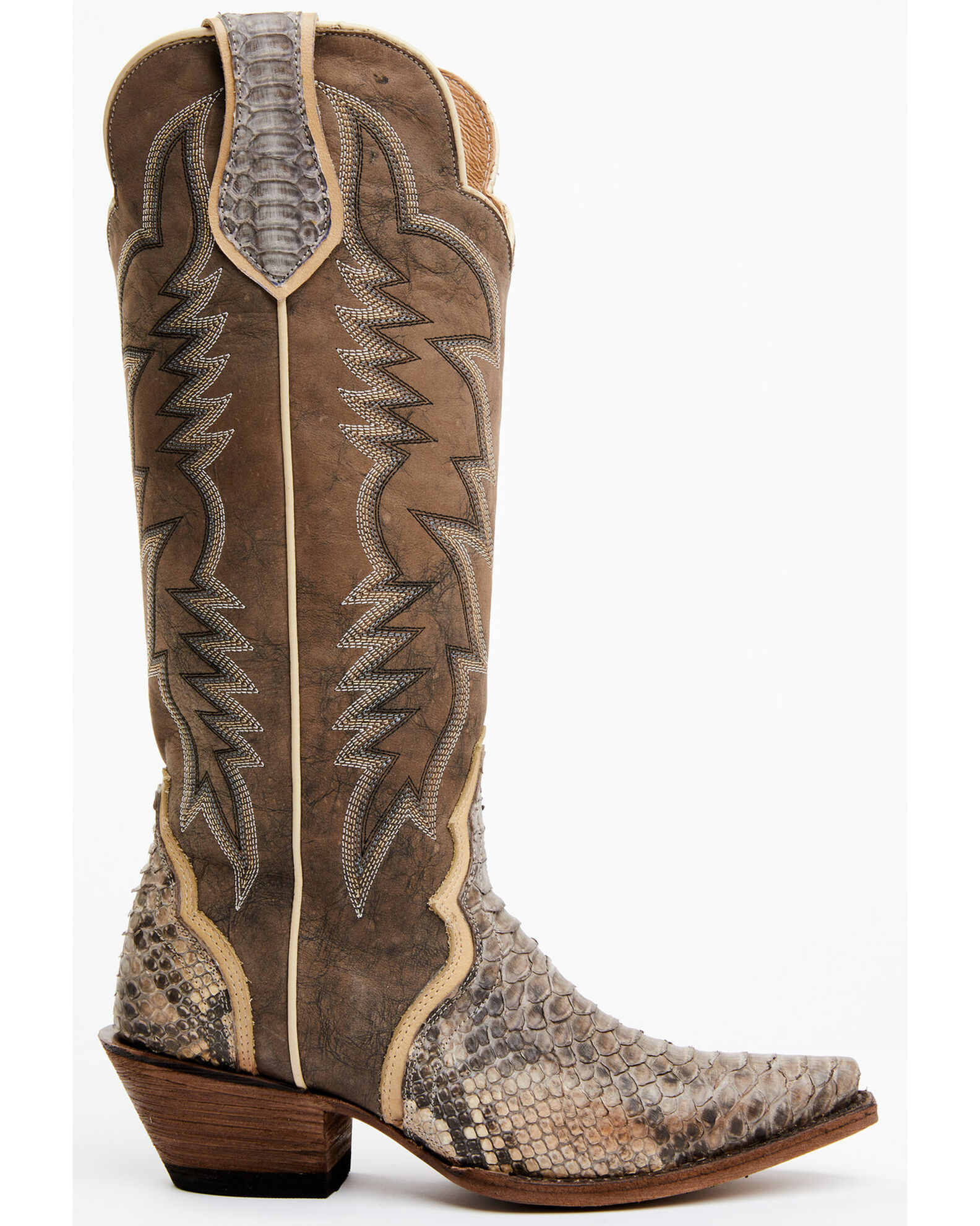 Idyllwind Women's Triad Exotic Python Western Boot - Snip Toe, Brown
