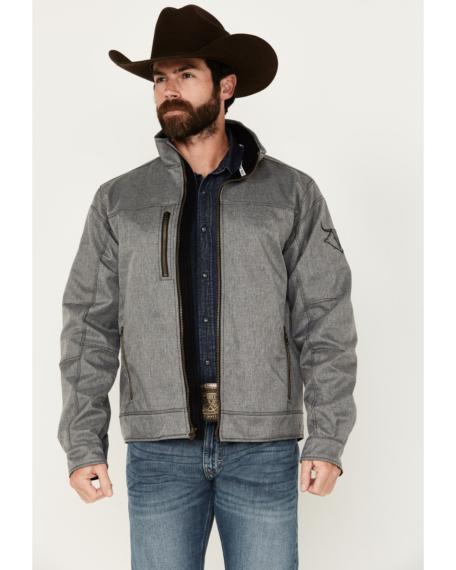 Cowboy Hardware Men's Woodsman Tech Jacket, Grey