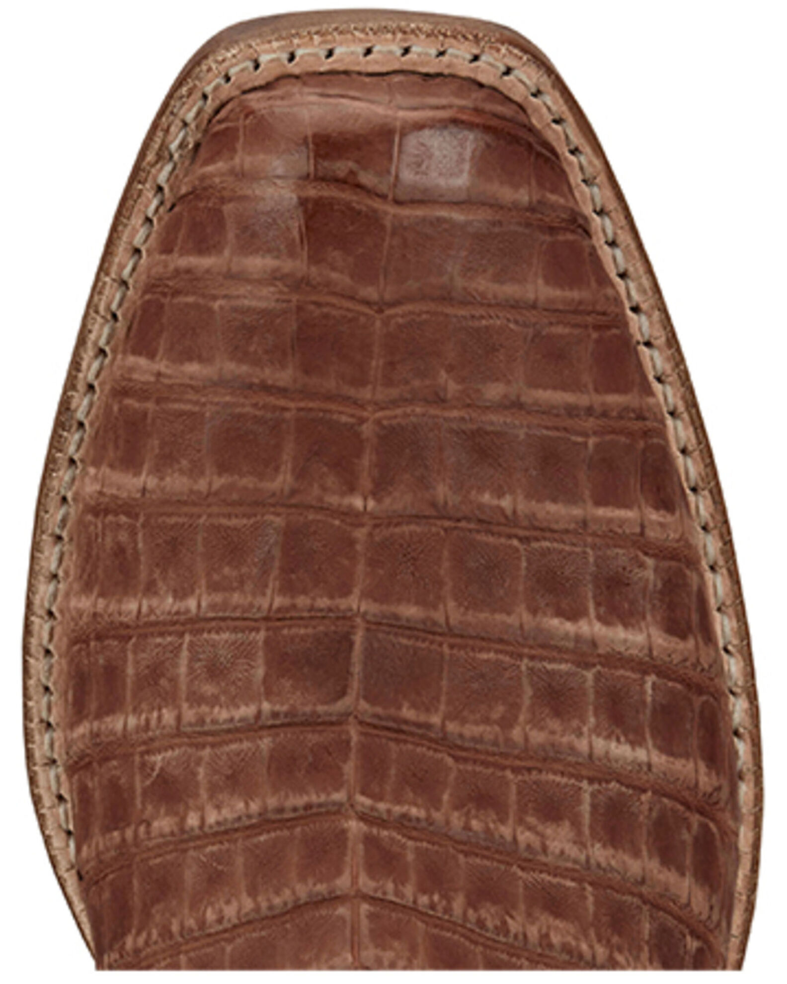 Tony Lama Mens Buffed Exotic Caiman Western Boots Broad Square Toe Tan