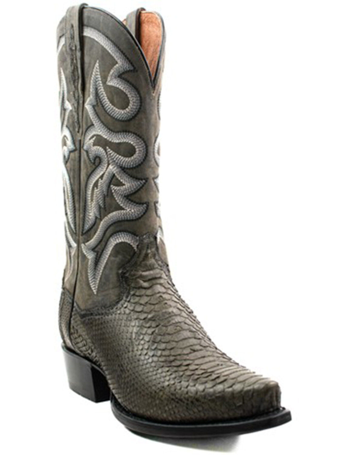 Dan Post Men's Exotic Python Western Boots - Snip Toe, Grey