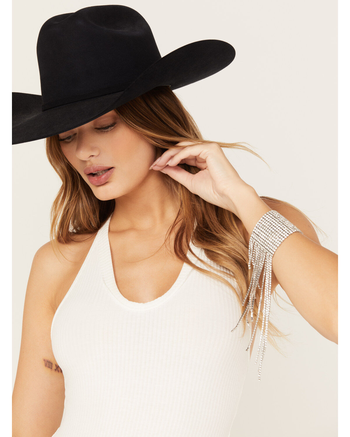 Wonderwest Women's Rhinestone Fringe Bracelet, Silver