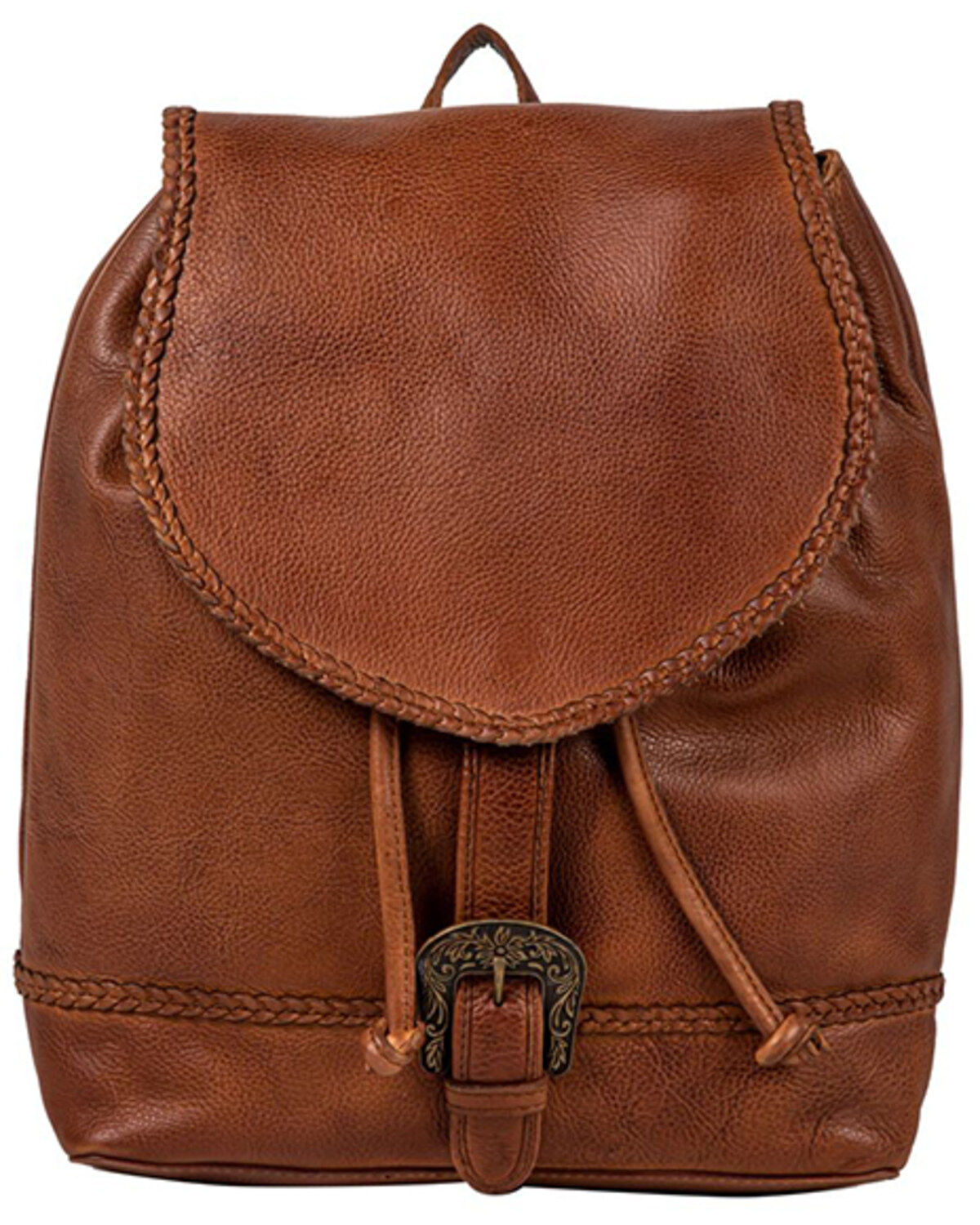Myra Bag Women's Lobeth Leather Hairon Backpack, Brown