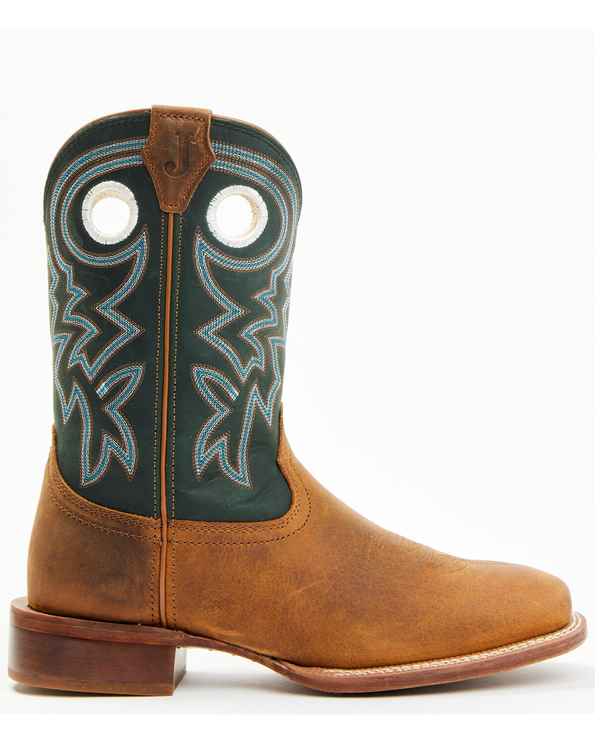 Justin Men's Frontier Western Boots - Broad Square Toe, Tan