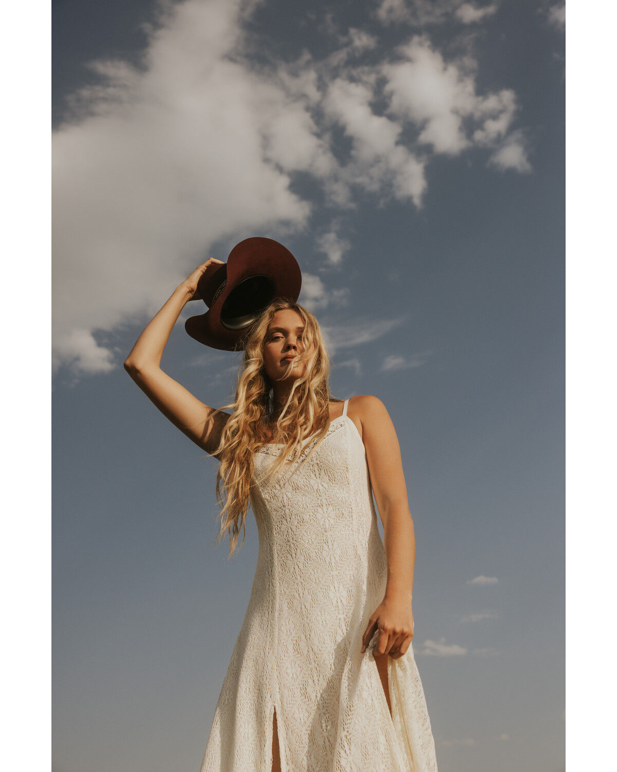 Idyllwind Women's Wyn Maxi Lace Slip Dress, Ivory