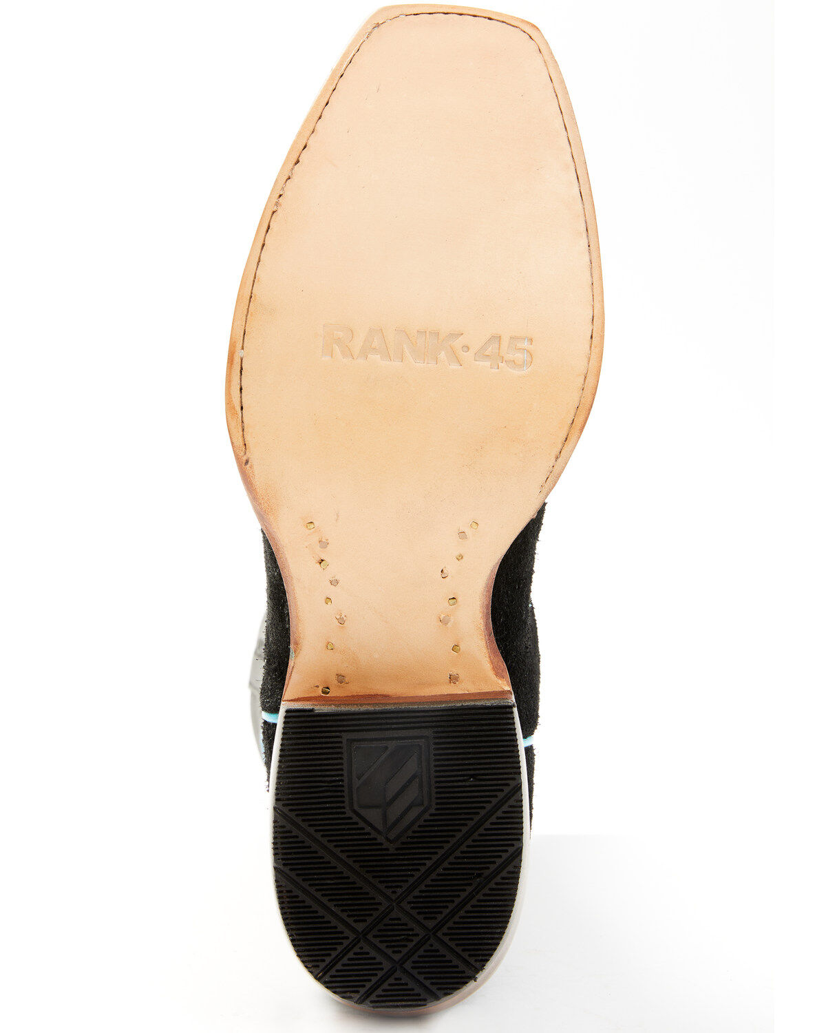 RANK 45® Men's Saloon Roughout Western Boots - Square Toe, Black