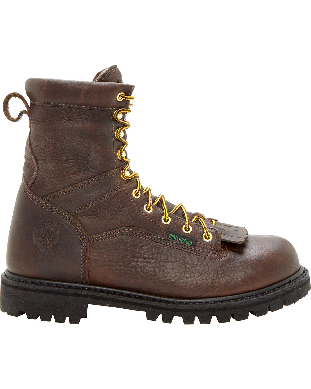 Georgia Men's Waterproof Steel Toe Logger Boots, Chocolate