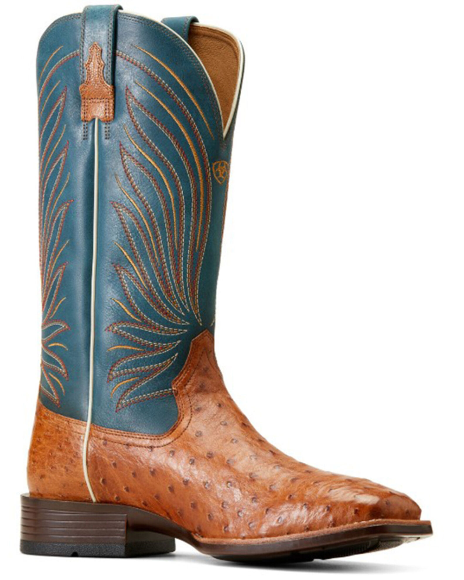 Ariat Men's Brandin' Ultra Exotic Western Boots - Broad Square Toe, Beige