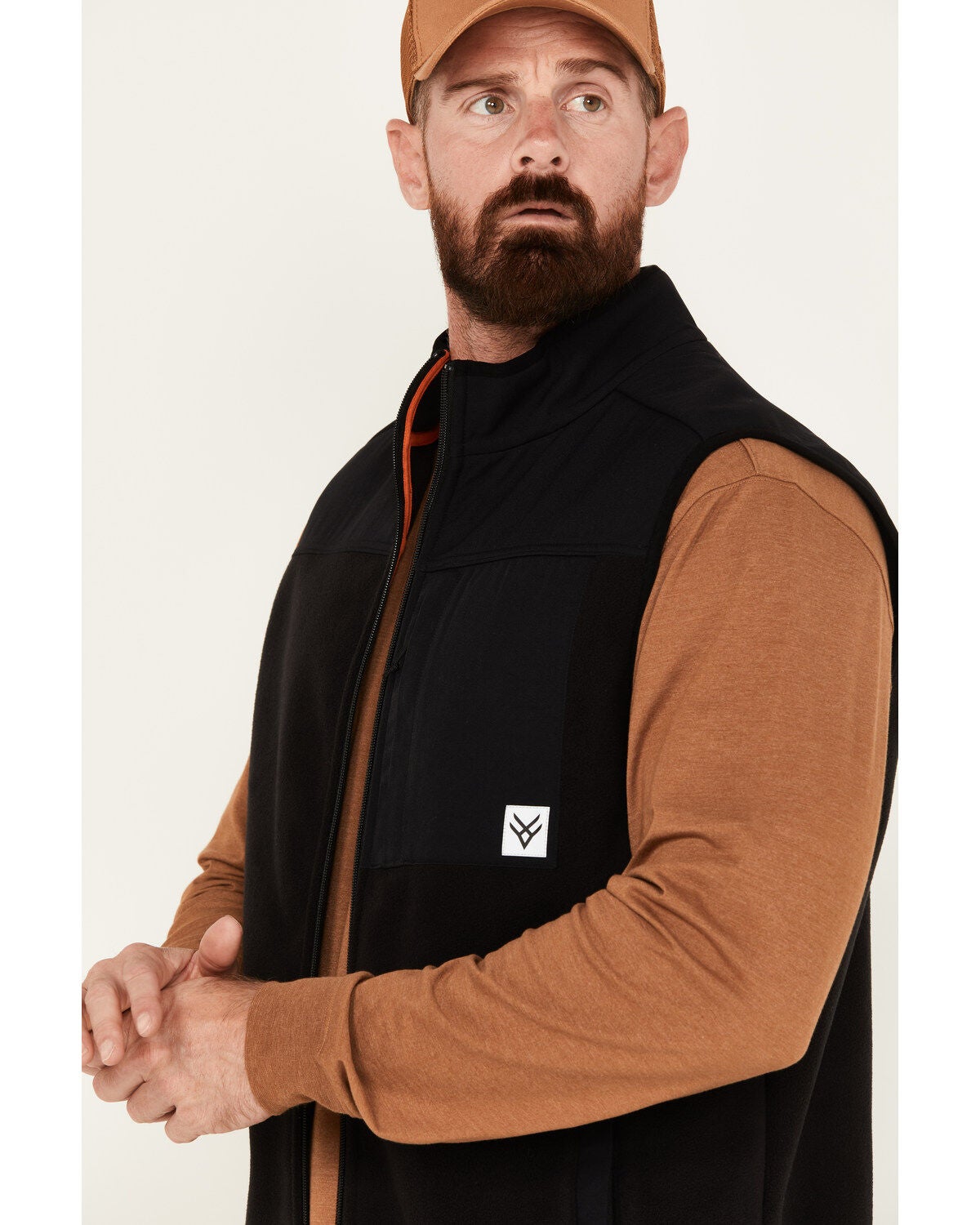Hawx Men's Wind Proof Fleece Work Vest, Black